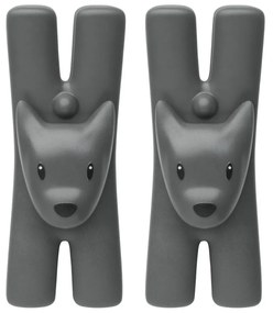 Klipy s magnetem Giampo Anthracite - set 2 ks Alessi