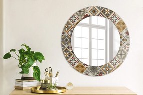 Kulaté zrcadlo s dekorem Turecký vzor fi 50 cm