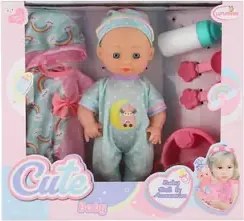 TEDDIES Panenka miminko s doplňky / 25 cm / pevné tělo / krabice / od