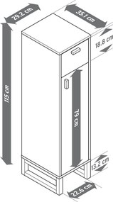 Tchibo - Odkládací koupelnová skříňka se zásuvkou a dvířky - barva: bílá