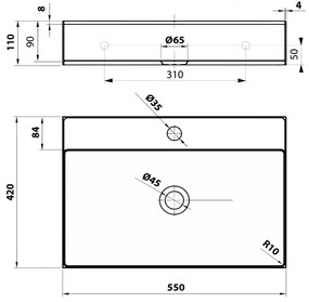 Umyvadlo nerezové ve stříbrné barvě 55x42 cm Aurum – Sapho