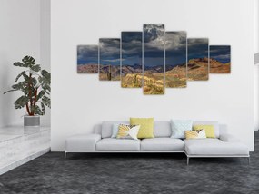 Obraz - kaktusy v přírodě (210x100 cm)