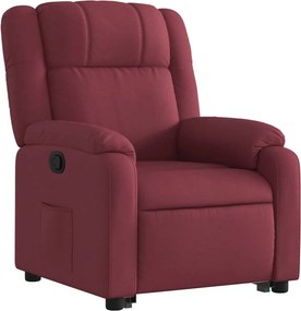 Zvedací polohovací křeslo vínové textil 3205205
