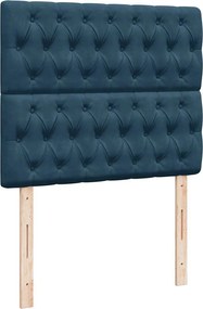 Box spring postel s matrací tmavě modrá 120x190 cm samet 3292296