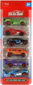 TEDDIES Auto závodní 6 ks 8 cm / Hračka / kov/plast / volný chod / od