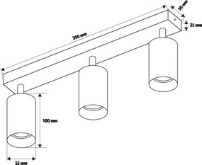 Brilagi - LED RGBW Stmív. bodové svít. SELE DIAMANT 3xGU10/6,5W/230V Wi-Fi černá