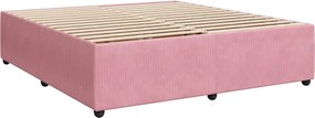 Box spring postel s matrací růžová 200x200 cm samet 3287829