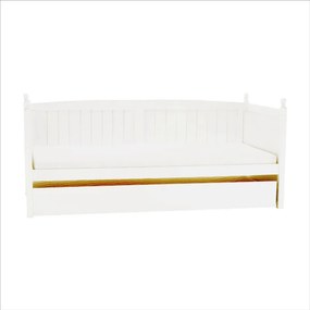 Postel s přistýlkou 90x200, borovicové dřevo, bílá, GLAMIS Kondela 0000227796