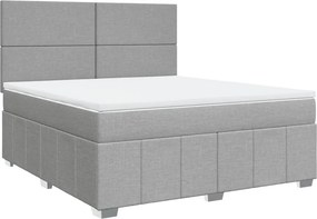 Box spring postel s matrací světle šedá 180 x 200 cm textil 3294040