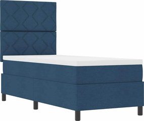 Postel s boxspringem s čelo Modrá 80 x 200 cm textil 3339426