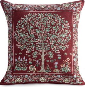 GOBELÍNOVÁ DEKORAČNÍ POVLAK NA POLŠTÁŘ FESTIVE VERDE1 45X45 CM VZOROVANÁ