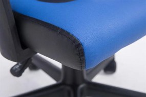 Bhm germany Dětská kancelářská židle Fun, syntetická kůže, černá / modrá