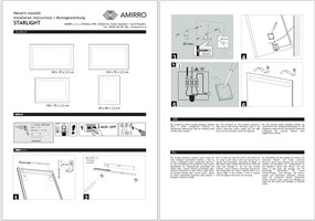Starlight LED zrcadlo na chodbu do předsíně nástěnné do koupelny 412-290