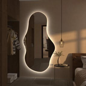 Atypické zrcadlo do koupelny s LED osvětlením G1