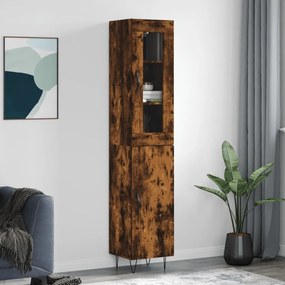 vidaXL Skříň highboard 34,5 x 34 x 180 cm kompozitní dřevo [3199202] Barva: kouřový dub