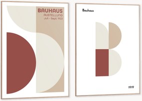 Sada zarámovaných digitálních tisků Bauhaus, 2 díly