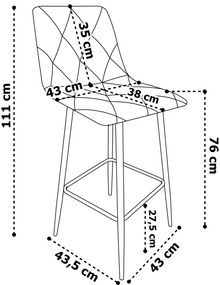 Barová židle KINGSTON černá