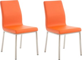 Sada 2 jídelních židlí Colmar – oranžová