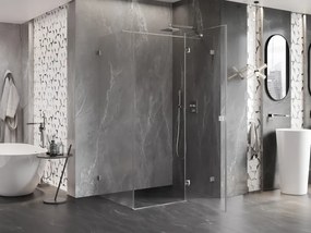 Mexen Lunar T, sklopný sprchový kout pravý 110 x 70 cm, 8mm čiré sklo, ocelový profil, 834T-110-070-97-00-P