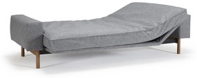 INNOVATION - Rozkládací sedačka MIMER šedá - snímatelný potah