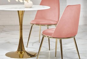 Stůl Casemiro chrom zlato / bílý mramor