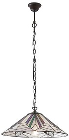 Endon 63938 - Lustr na řetězu Tiffany ASTORIA 1xE27/60W/230V pr. 48 cm