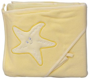 Scarlett Froté ručník - hvězda s kapucí Béžová