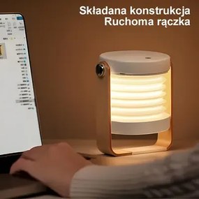 USAMS US-ZB249 bílá / LED lampička / 1200 mAh / USB-C / 360° otočení