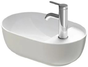 Duravit Luv - Umývátko na desku, 420x270 mm, bez přepadu, s otvorem pro baterii, bílá/matná šedá 0381422300