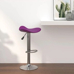Petromila Barová stolička fialová chromovaná ocel a umělá kůže
