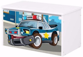Truhla na hračky Policie - Bílá