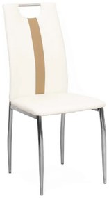 Jídelní židle Scotby (bílá + béžová). 808060