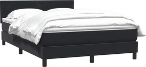 Box spring postel s matrací černá 160x210 cm samet 3316409