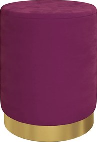 Kulatá stolička s úložným prostorem fialová samet 31 x 37 cm 340288
