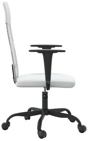 Petromila Kancelářská židle výškově nastavitelná bílá síťovina umělá kůže