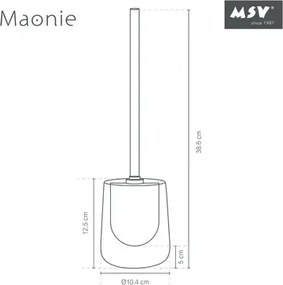 MSV MAONIE WC štětka cappuccino / Keramická nádoba