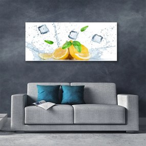 akrylový obraz Citron Kostka Ledu Kuchyně 125x50 cm