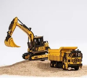 RoboTime dřevěné 3D puzzle Bagr / od 8 let / 395 dílků / Obtížnost: st