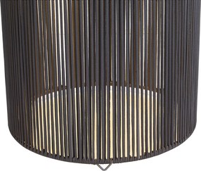 Moderní venkovní stolní lampa tmavě šedá vč. LED, dobíjecí a solární IP54 - Rope