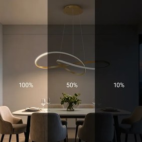 BRILAGI - LED Stmívat. lustr na lanku INFINITY LED/80W/230V 80x80 cm zlatá + DO
