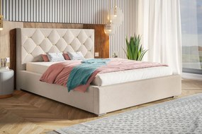 Zdobená čalouněná postel Sofija 160x200 cm Barva: Vlastní výběr - Cena na dotaz