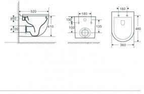 Alcaplast AM101/1120 Sádromodul komplet do sádrokartonu se závěsným WC RIMLESS Ovale