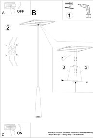 Závěsné svítidlo Sula 1, 1x dřevěné stínítko