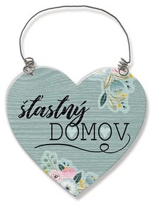 HD Domov Dřevěná cedulka srdíčko Šťastný domov Sladký domov