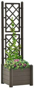 vidaXL Zahradní truhlík s treláží 43 x 43 x 142 cm PP antracitový