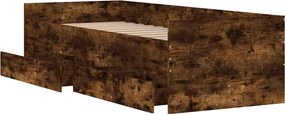 Rám postele se zásuvkami kouřový dub 100 x 200 cm 3207340