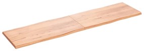 Stolní deska hnědá 200x50x(2-4)cm ošetřený dřevo živá hrana,  363982