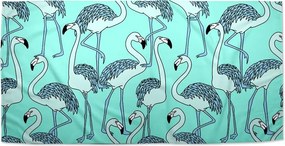 Sablio Ručník Plameňáci - 70x140 cm