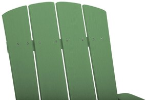 Zahradní židle v zelené barvě ADIRONDACK Beliani