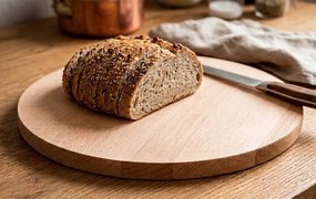 AMADEA Dřevěné servírovací prkénko - podnos, masivní dřevo, 25 cm